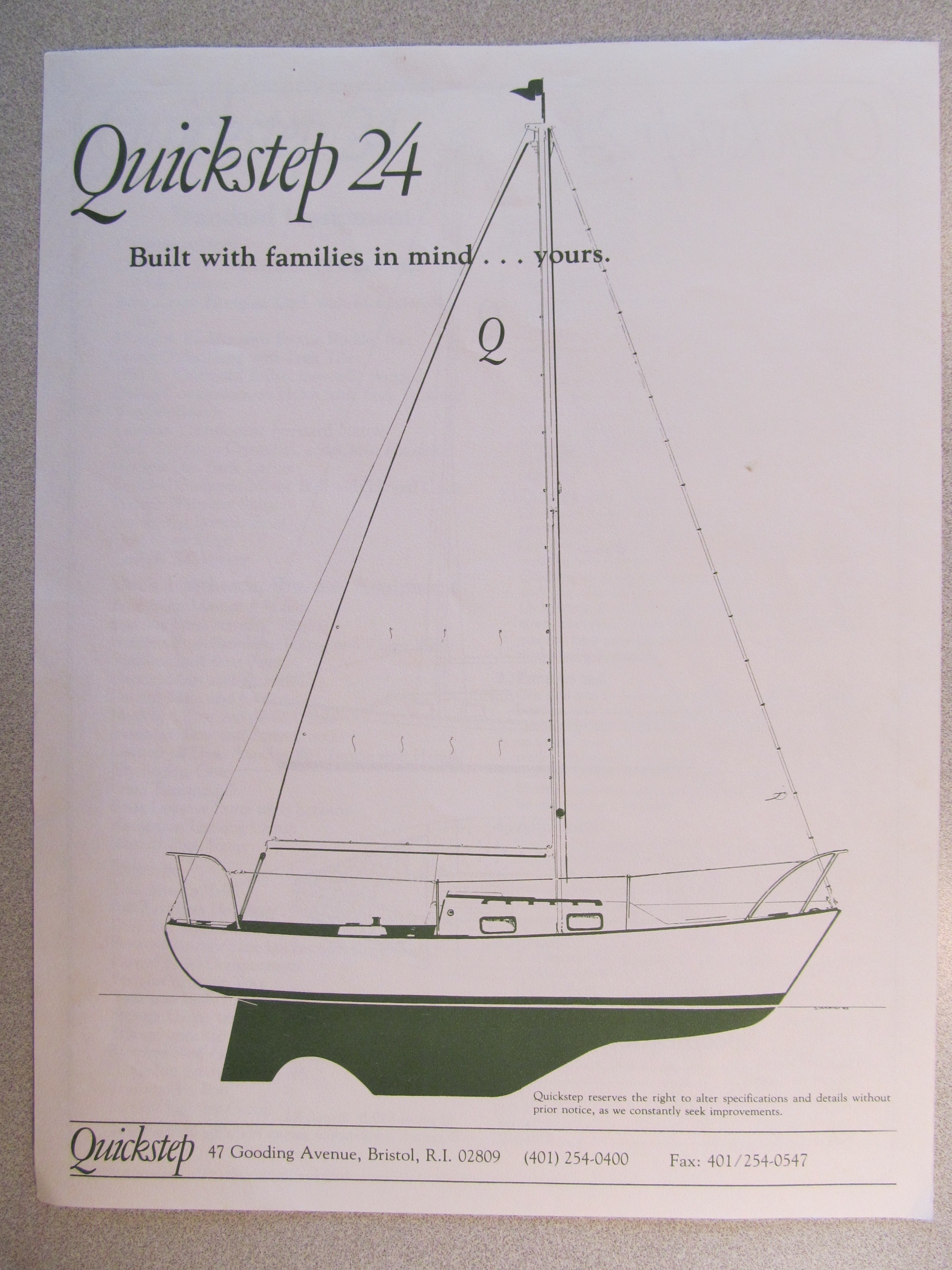 Brochures | Quickstep Owners' Group